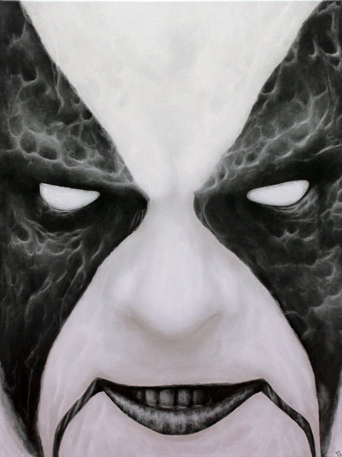 Any Abbath fans here? Painted him with acrylic paint on canvas. - 9GAG