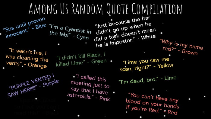 Among Us Random Quote Compilation - 9GAG