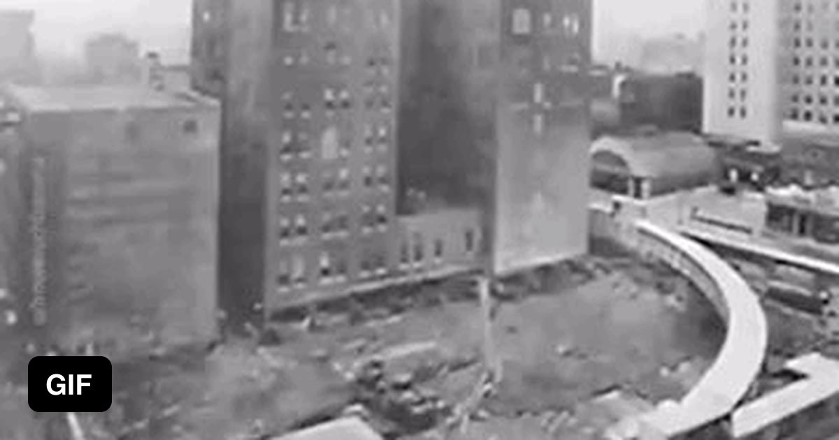 In 1930 the Indiana Bell building was rotated 90°. Over a month, the ...