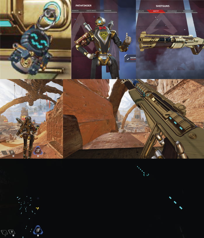 Here's a cool Pathfinder skin combo: SRVN MRVN, Tombstick, and Fortune ...