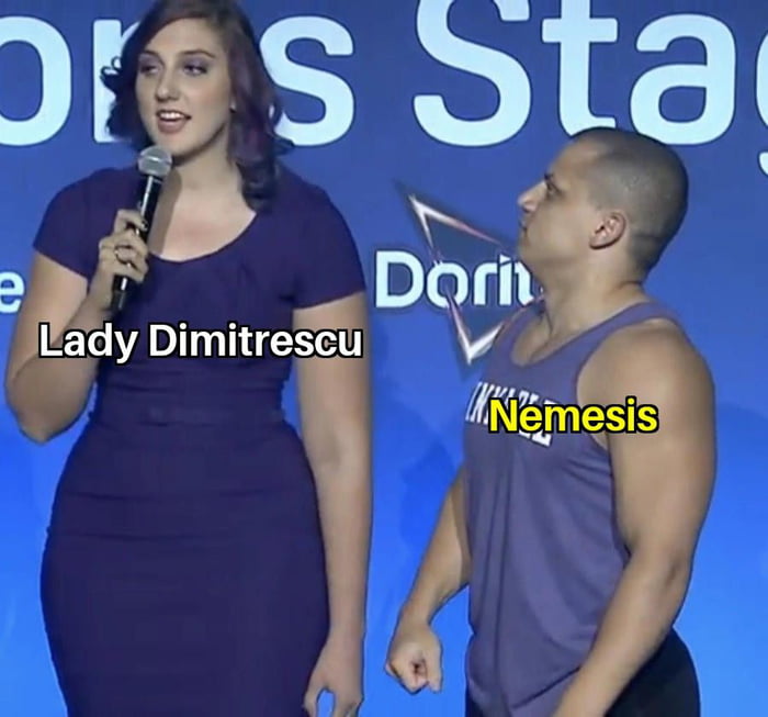 Just to put the height in to perspective.. Lady Dimitrescu -9ft6 (2.9 ...