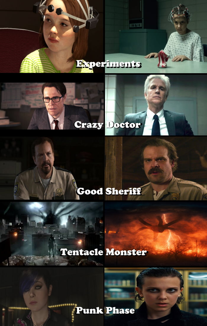 2013's Beyond: Two Souls and 2016's Stranger Things Have a Lot in Common. - 9GAG