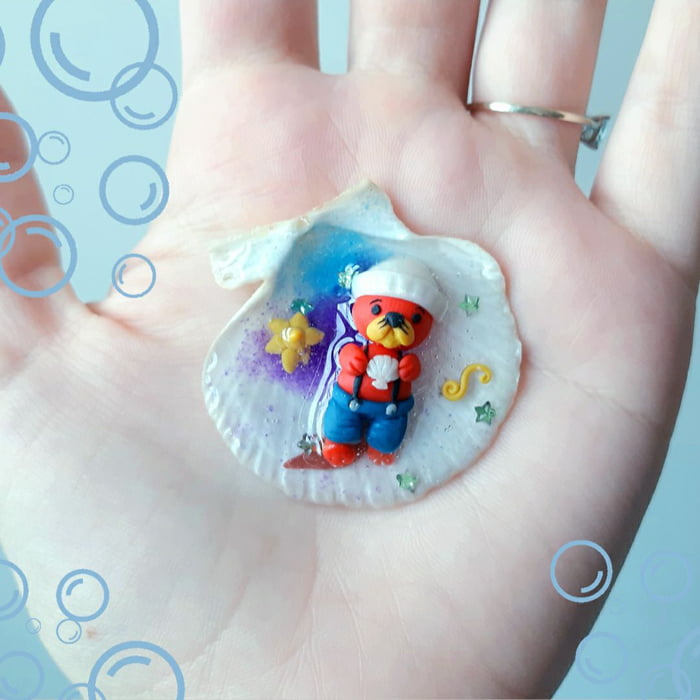 Pascal from Animal Crossing in an actual Scallop shell - 9GAG