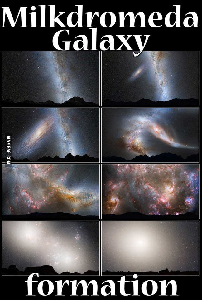 Milkdromeda galaxy formation - 9GAG