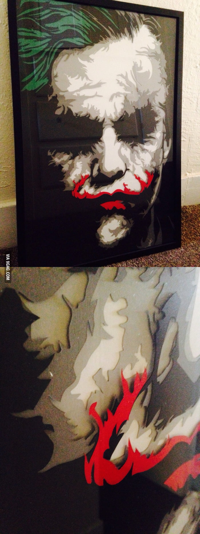 Artist made this using construction paper and razor blade. - 9GAG