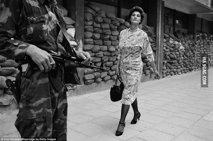 'You will never defeat us': Bosnian woman walks proudly and defiantly ...