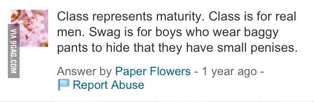 Searched for swag vs class - 9GAG