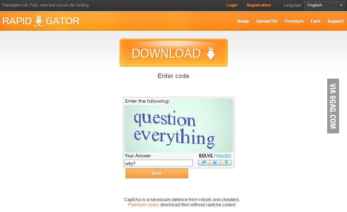 What do you mean wrong captcha? - 9GAG