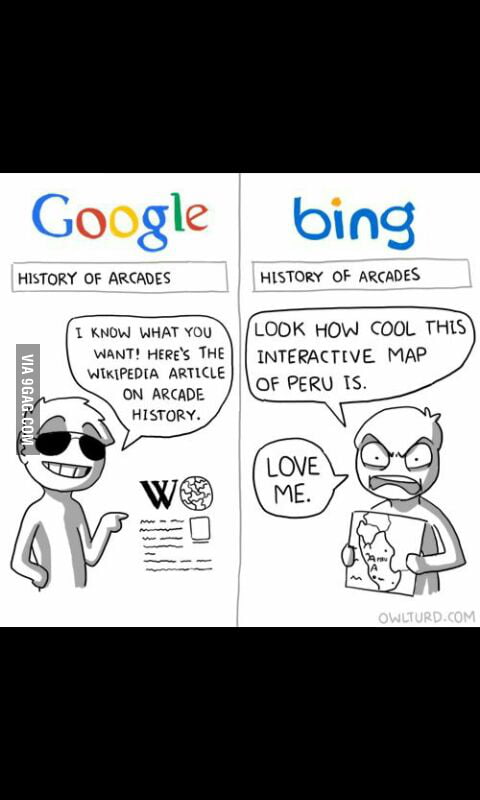 Good guy google and scumbag bing. - 9GAG