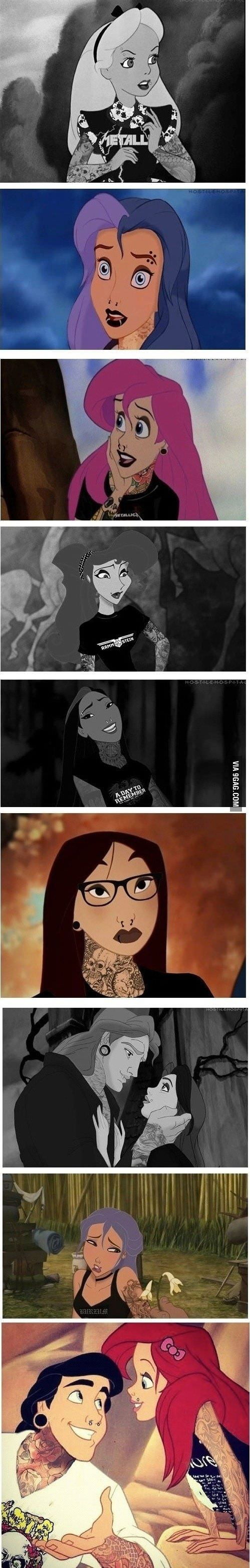 Disney princesses gone metal - 9GAG