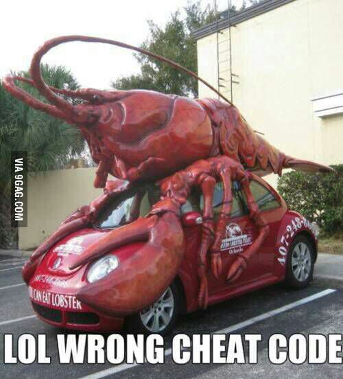 Wrong cheat code - 9GAG