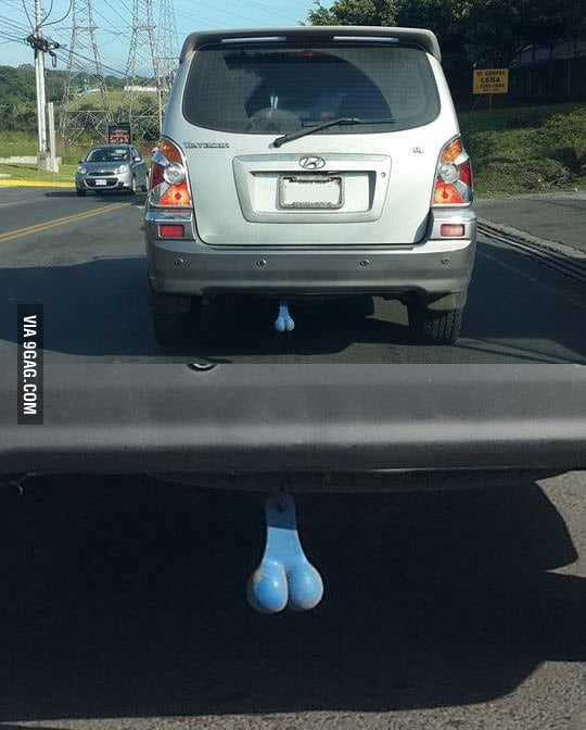 Driving to work... suddenly car-balls - 9GAG