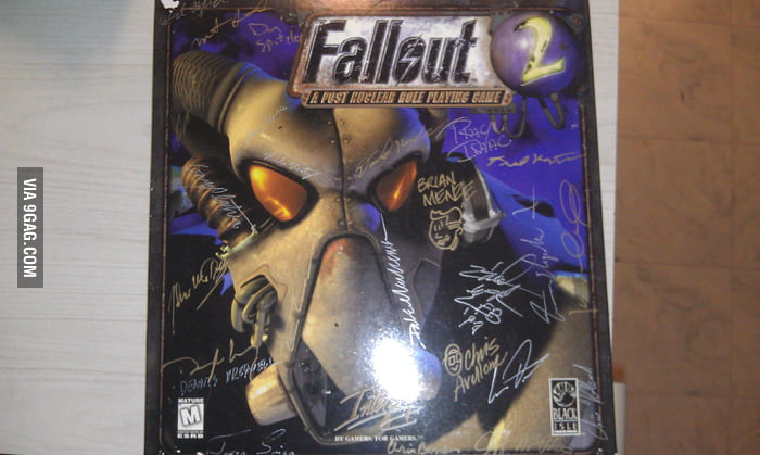 Dug this out. My copy of Fallout 2 signed by the development team that ...
