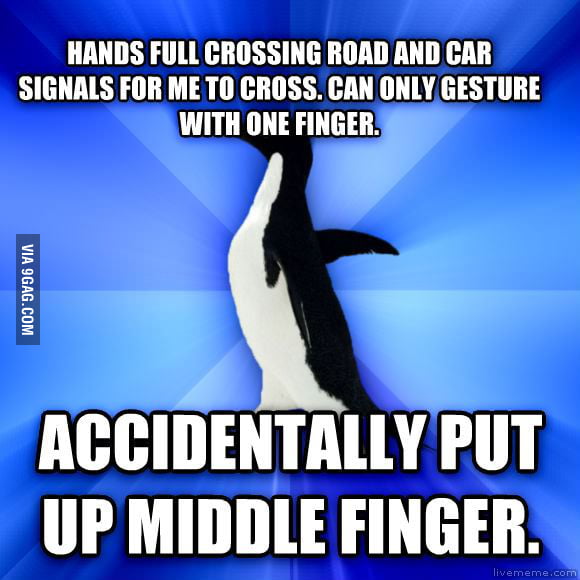 The driver stared me down the whole time - 9GAG