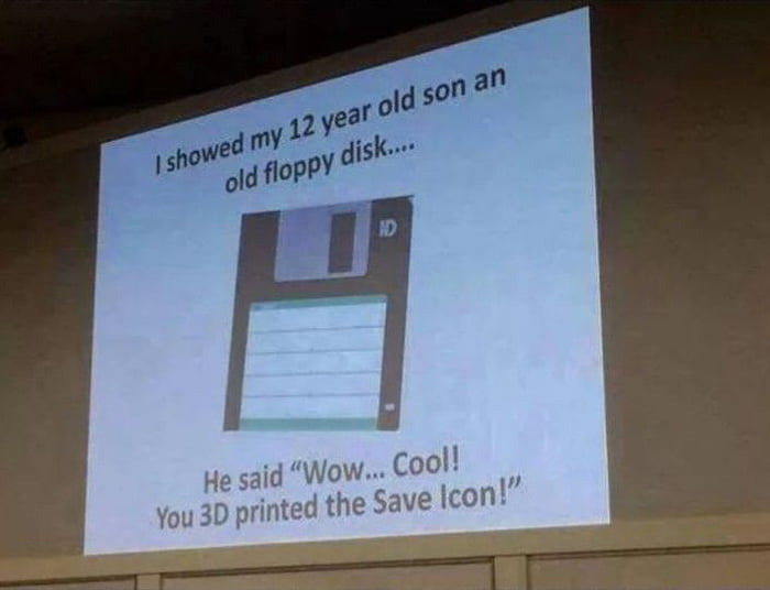 3D printed the save icon - 9GAG