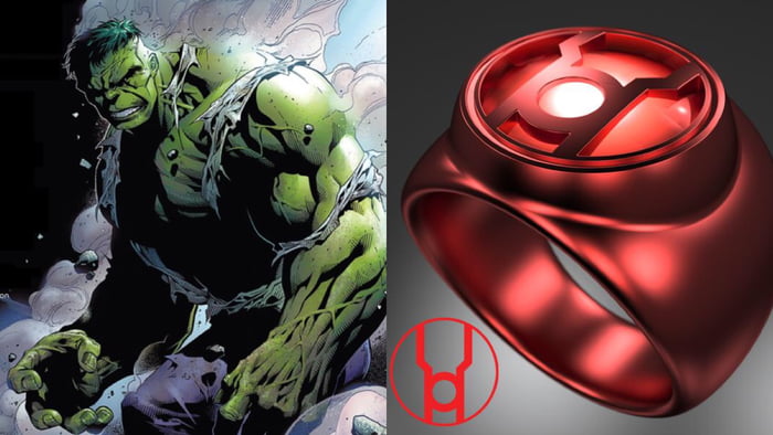 Hulk + Red Lantern Ring - 9GAG