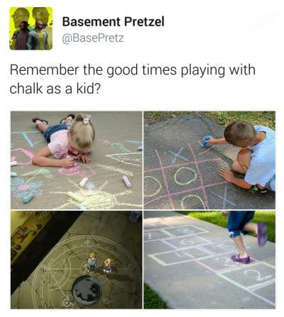 Remember the good times playing with chalk as a kid? - 9GAG