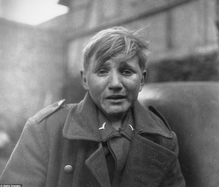 Young German Soldier Crying After Being Captured by U.S. Forces in 1945 ...