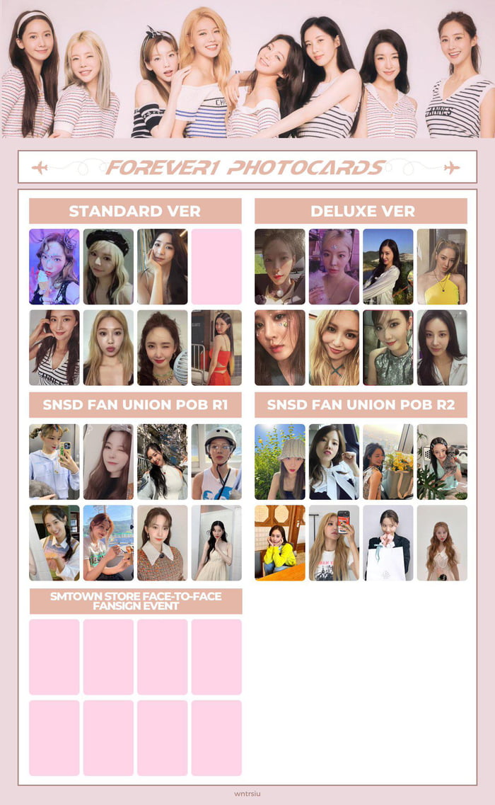 SNSD Forever 1 photocards - 9GAG