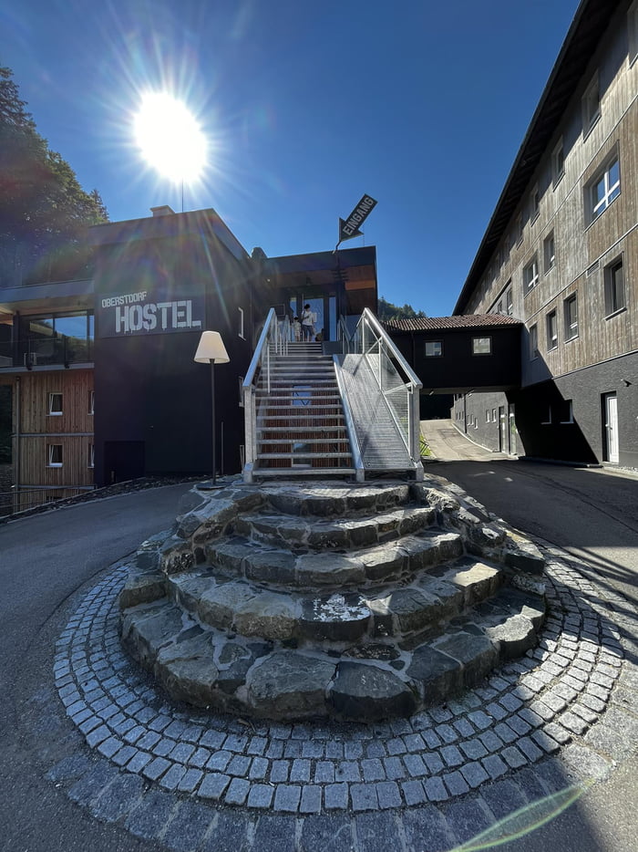 Regardless of the stairs you gotta go up to reach the ramp. The ramp is ...