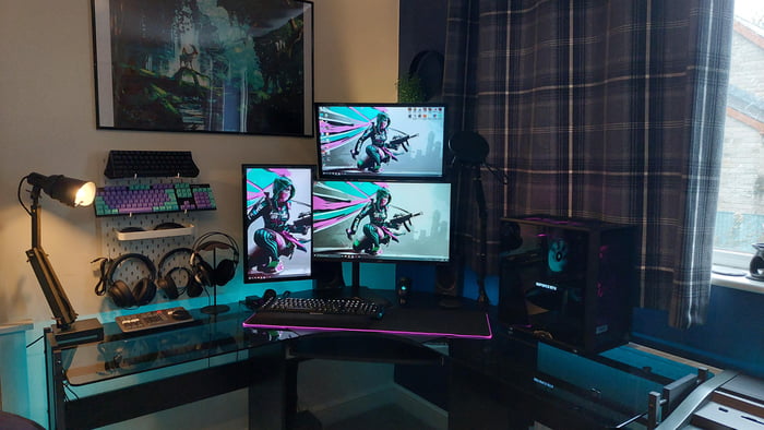 Chill bedroom setup, gaming & video editing - 9GAG