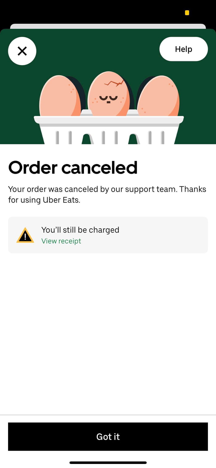 Wait, so if the order was canceled…what the hell are you paying for ...