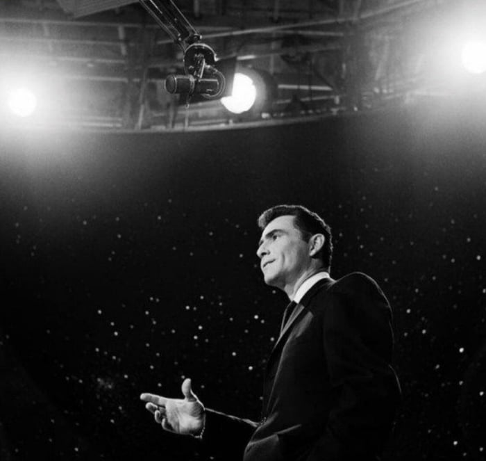 Rod Serling on the set of The Twilight Zone. The show ran for five ...