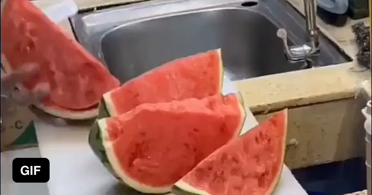 Double decker watermelon technique - 9GAG