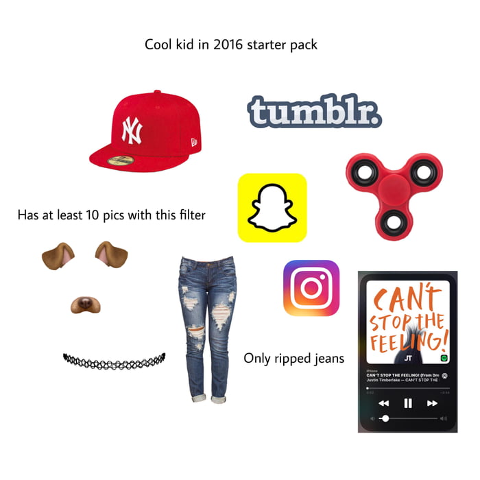 Cool kid in 2016 starter pack - 9GAG