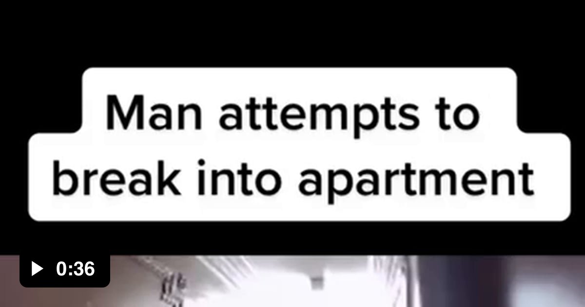 Man attempts to break into apartment but failed. Quick reflexes. - 9GAG