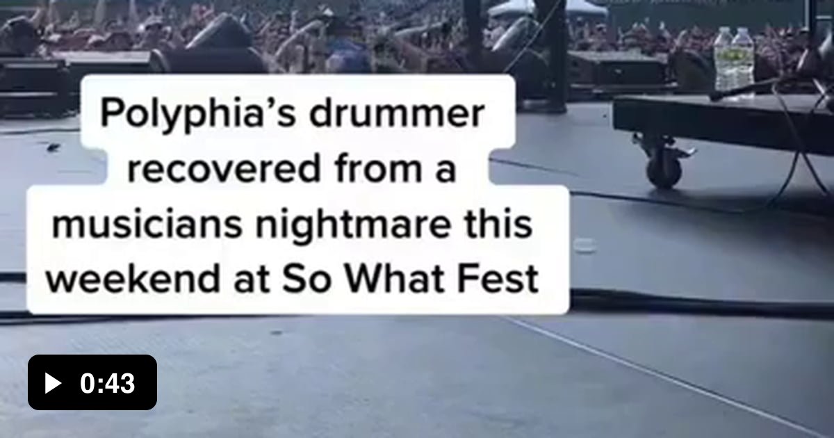A drummer's in ear metronome goes out mid-show. - 9GAG