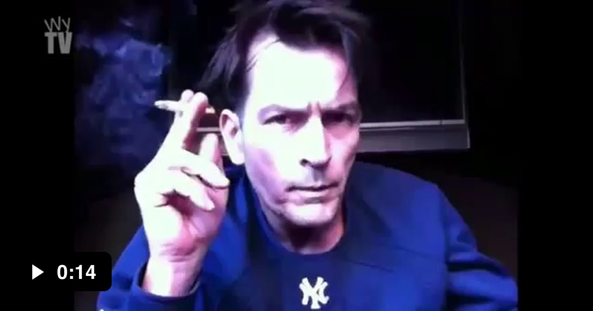 Charlie Sheen - How not to smoke a cigarette - 9GAG