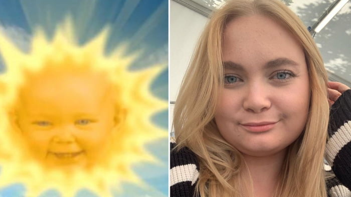 The "sun baby" from Teletubbies, is 27 years old now. - 9GAG