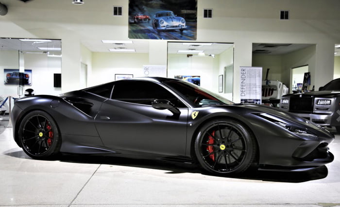 Matte Black Wrap Ferrari F8 Tributo (1536x934) - 9GAG