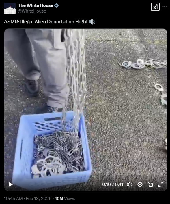 The White House posting deportation ASMR videos - 9GAG