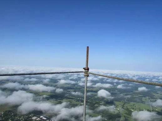 Awesome Views at the Work on a 2000 ft tall TV Tower. - 9GAG