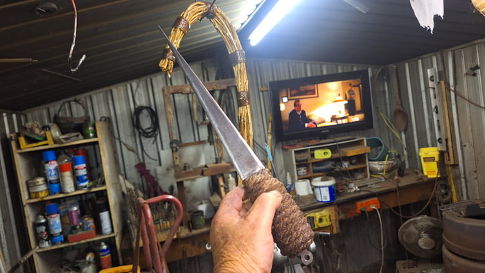 Stiletto I made from a makeshift sword thrown over my mates fence has ...
