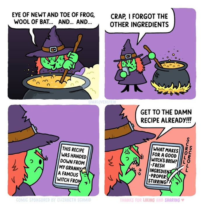 YES COULD I NOW PLEASE JUST READ THE RECIPE - 9GAG