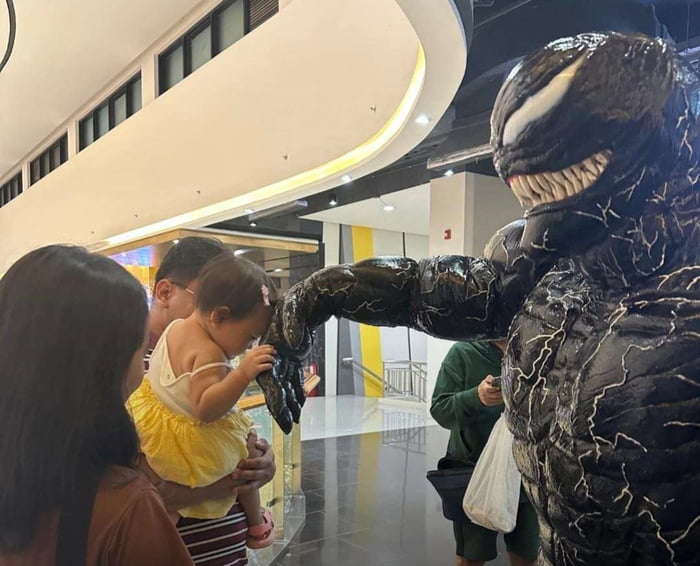 A proper show of respect from a kid to her elder.. A meme for anyone ...