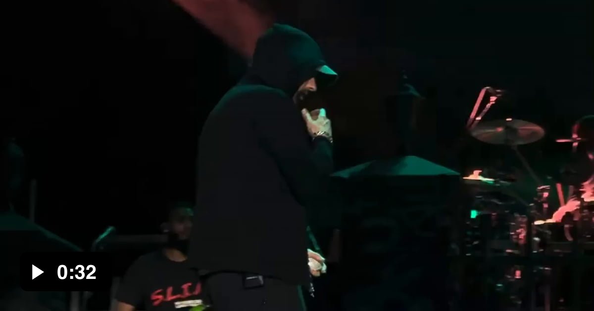 Eminem at age 52 performing Rap God faster than ever. - 9GAG