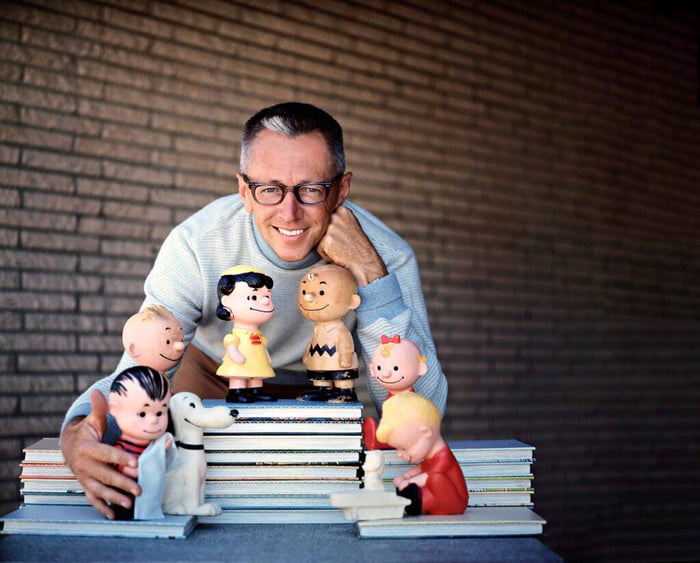Charles M. Schulz, creator of Peanuts (1962) - 9GAG