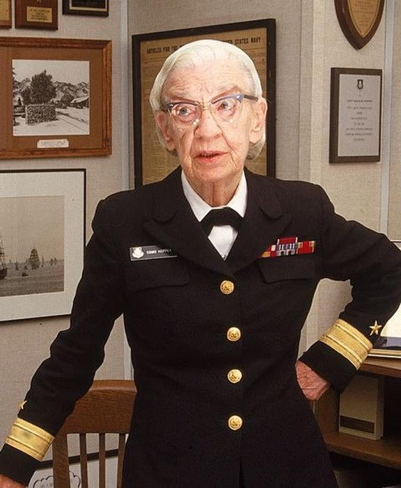 US Navy Rear Admiral Grace Hopper (1980's) She was one of the earliest ...