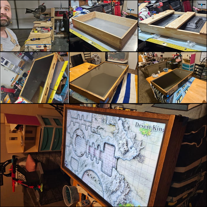 Made A VTT for our DnD sessions. First major wood working project with no training. Tear it ...