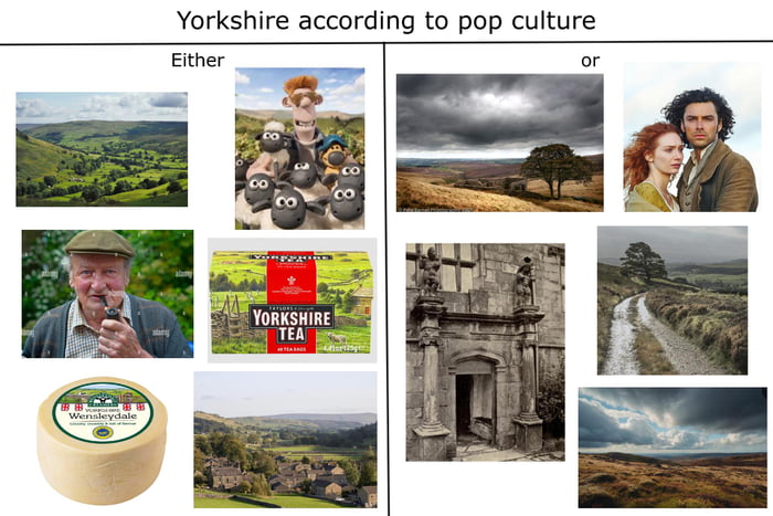 The English county of Yorkshire according to pop culture starter pack ...