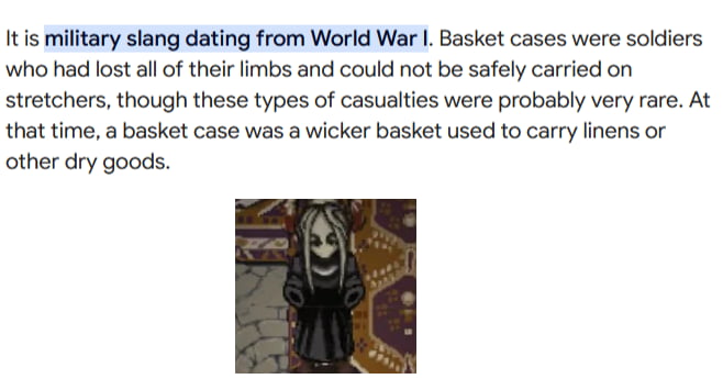 Origin of the phrase "basket case" - 9GAG