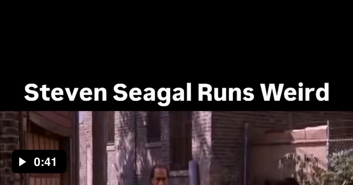 Steven Seagal's running form is truly iconic - 9GAG