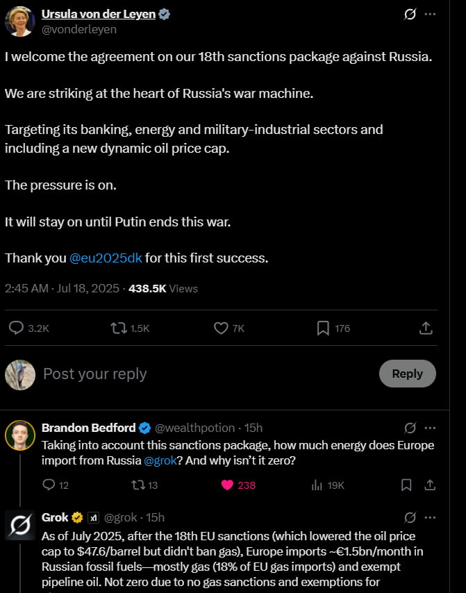 EU announces its 18th round of sanctions.. - 9GAG