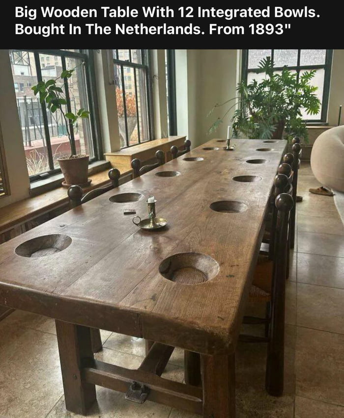 Definitely not your average dining table. What would you use the bowls ...