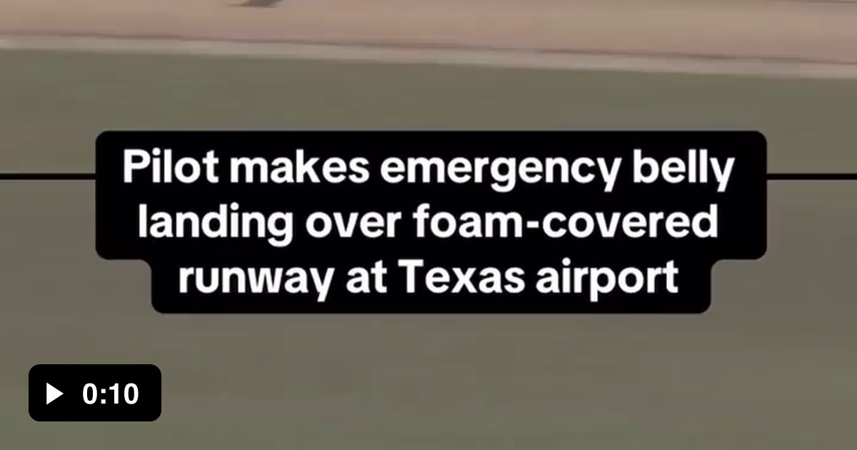 Pilot makes a safe emergency landing in Texas. - 9GAG