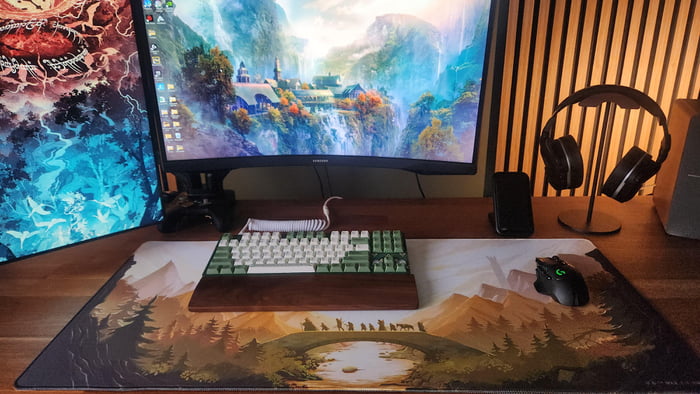 New keyboard & mouse pad. Drop x LotR. - 9GAG